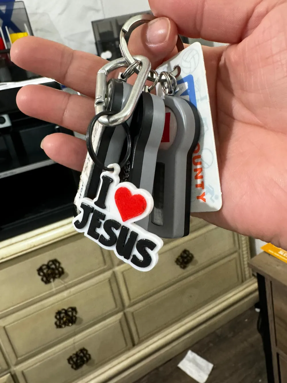 I Love Jesus Keychain Baptism B-Day Easter Gift by Kingdom3dCreations ...