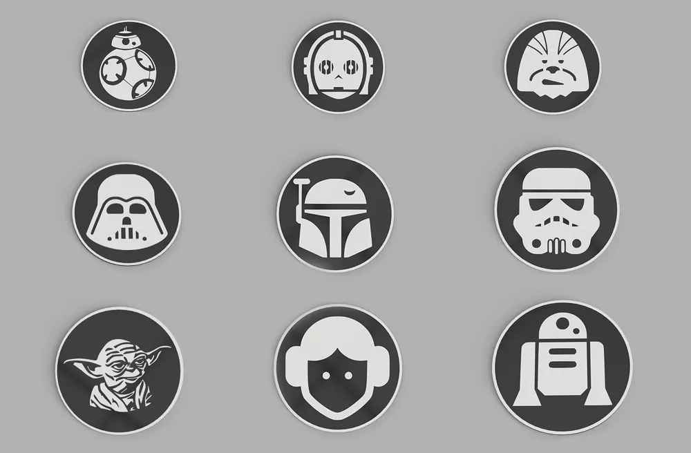 R2D2 Coaster Star Wars Collection by GB - MakerWorld