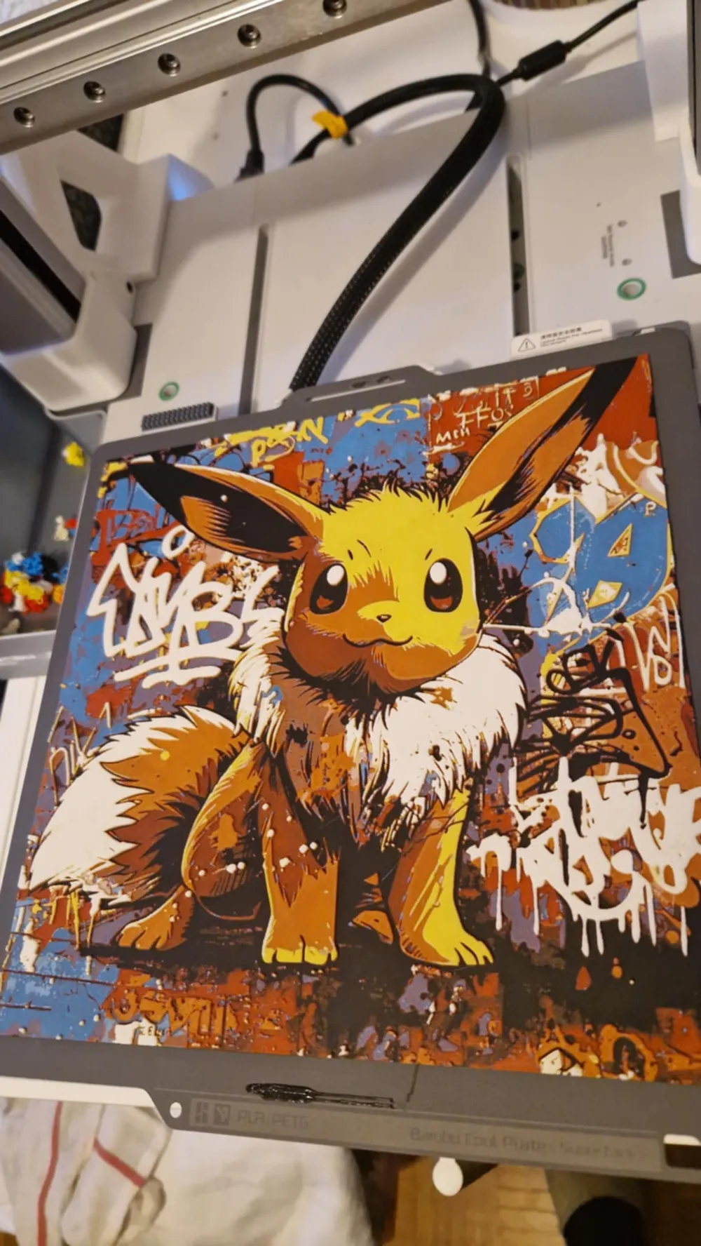 Pokemon Hueforge - Eevee Street Art - Free 3D Print Model - MakerWorld