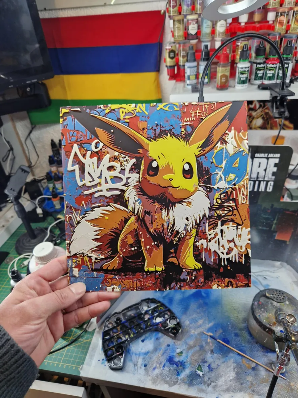 Pokemon Hueforge - Eevee Street Art by Dakiren MakerWorld: Download ...