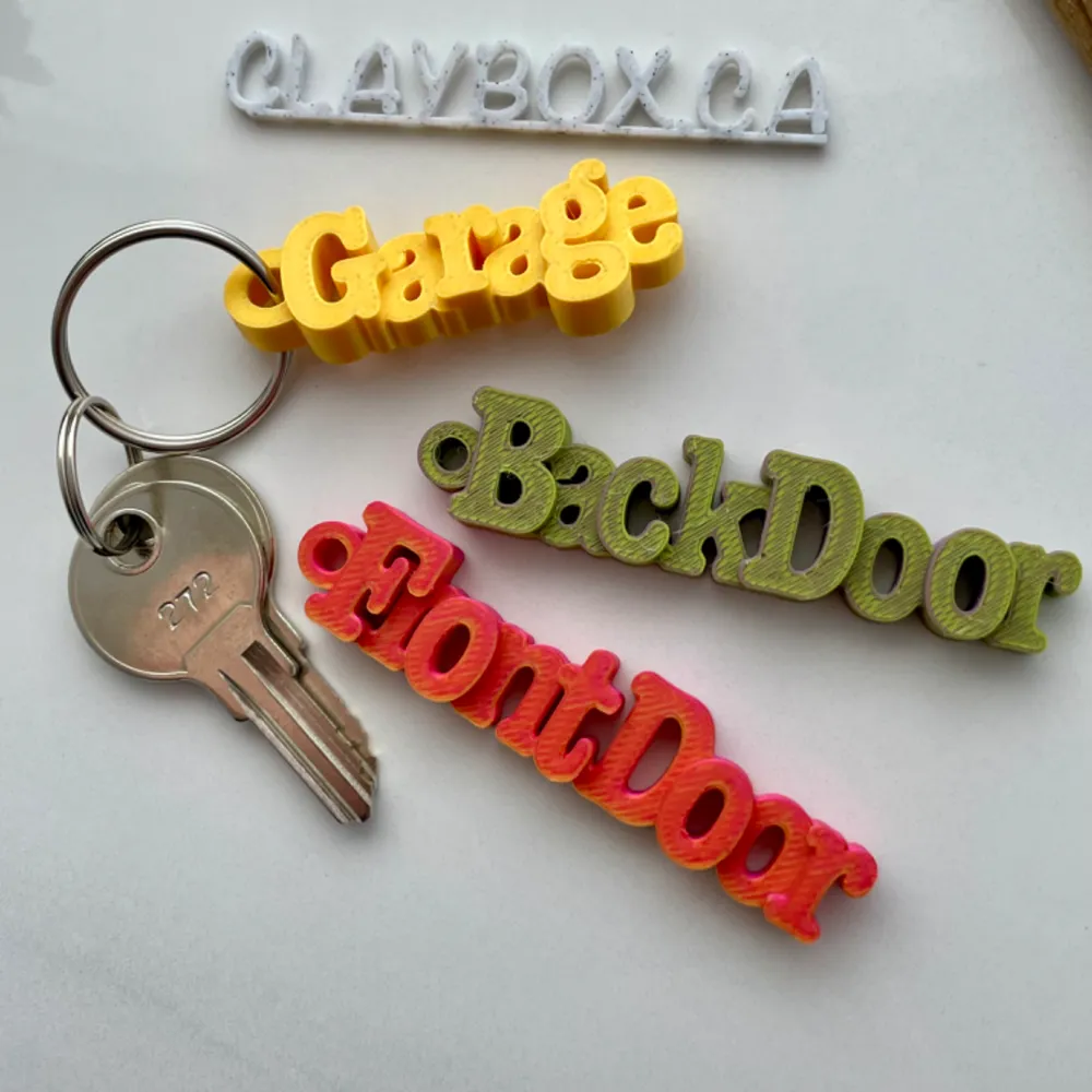 Household word keychains by claybox3D - MakerWorld