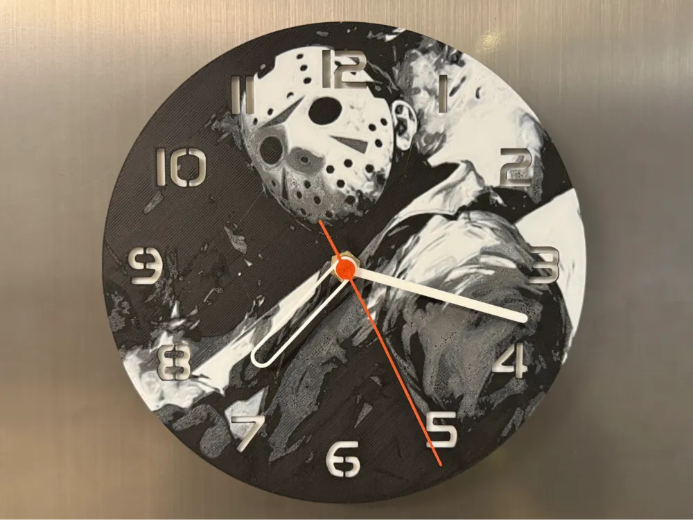 wall / desk clock Jason Voorhees HueForge by cP3D - MakerWorld