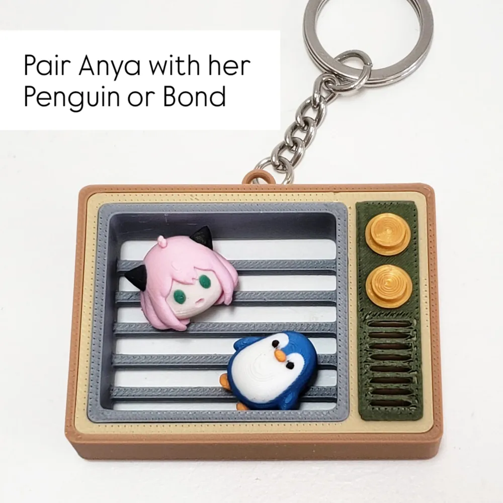 Retro TV Keychain - Anya Forger (Spy X Family) - Free 3D Print Model ...