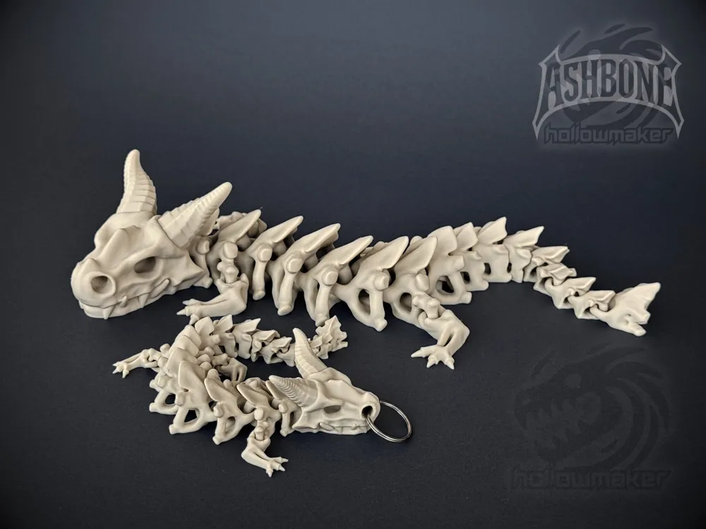 Ashbone - Articulated Skeleton Dragon - Free 3D Print Model - MakerWorld