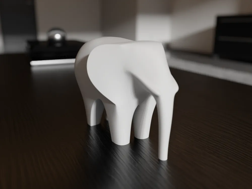 minimalist Elephant - Free 3D Print Model - MakerWorld