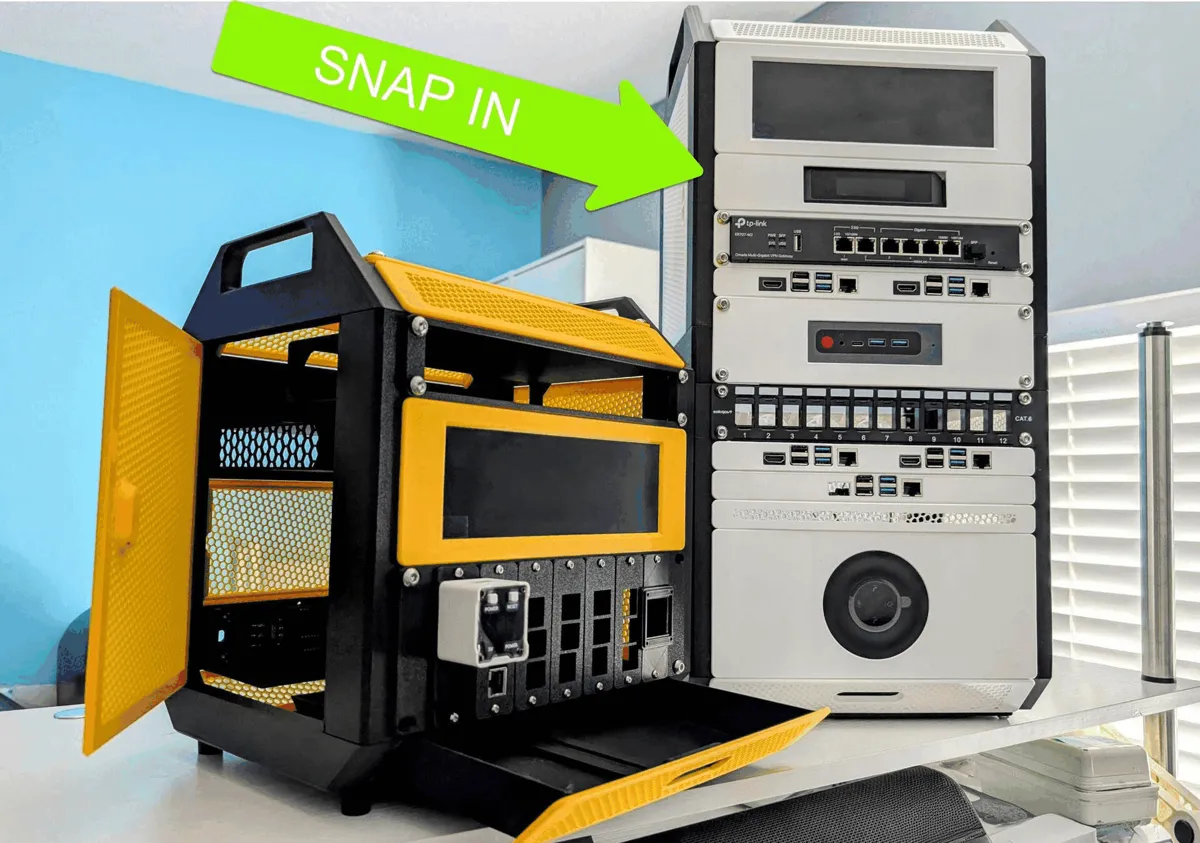 Snap Rack 100% Printed 10" Home Lab Equipment Rack - Free 3D Print ...