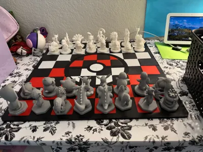 Pokemon Chess Board by Jorge Torres MakerWorld: Download Free 3D Models