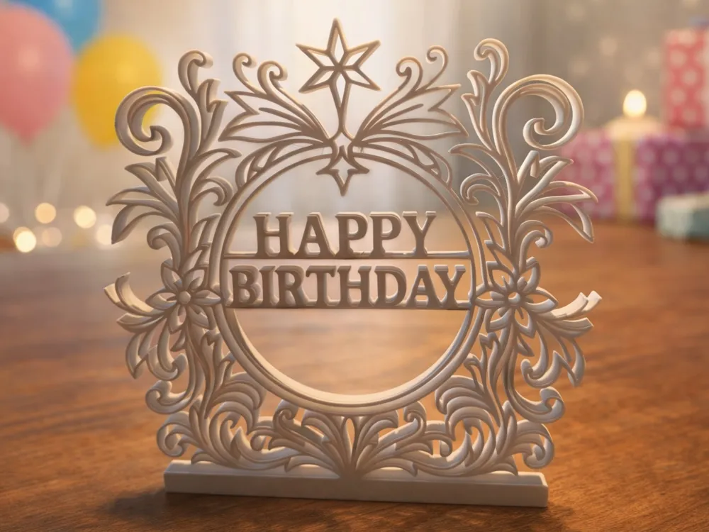Happy Birthday Sign - Free 3D Print Model - MakerWorld