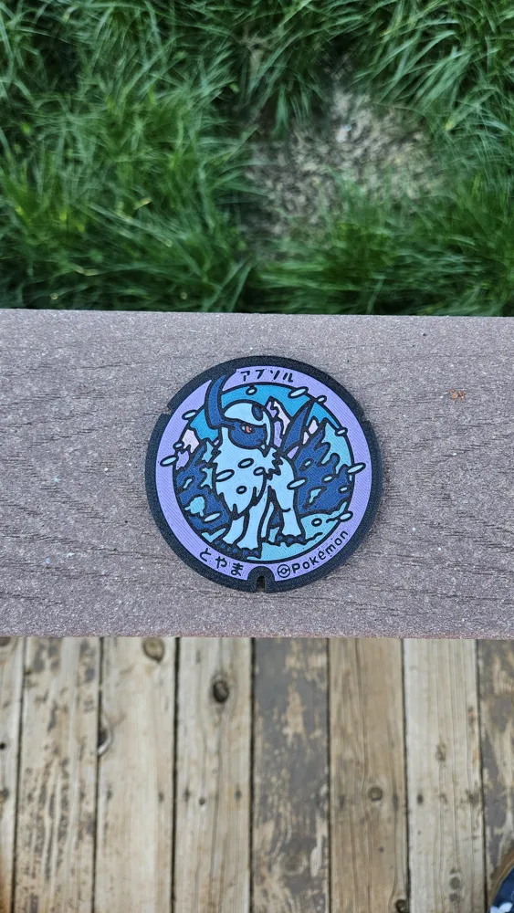 Pokemon Absol Coaster - Japanese Pokelid - Free 3D Print Model - MakerWorld