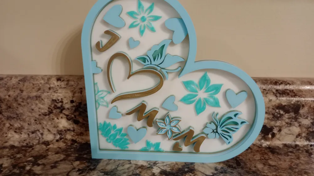 Mother's Day Layered Art Love Mom Sign by TheGunPsychiatrist - MakerWorld