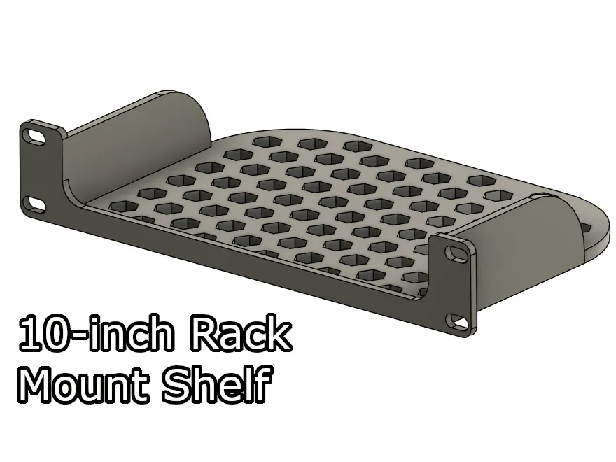 10-inch Rack Mount Shelf by Mauker MakerWorld: Download Free 3D Models