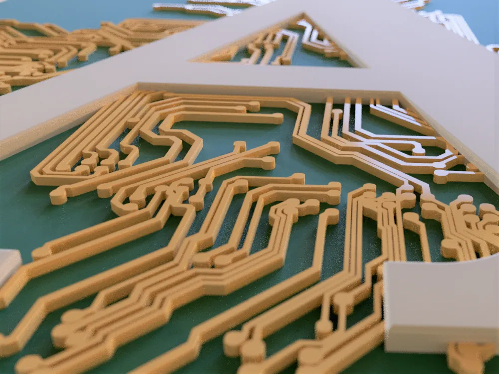 PCB Monogram Letters by Ken Mills - MakerWorld