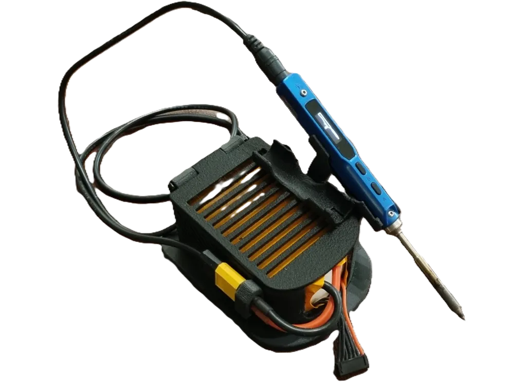 Stand for a TS100 soldering pen + Battery by Broi - MakerWorld
