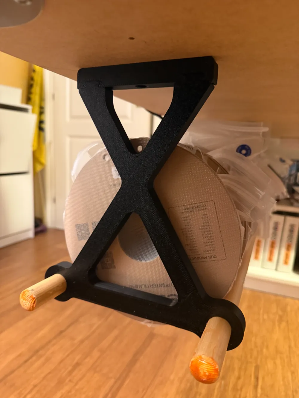 Under-Table Filament Rack by Dvdltw - MakerWorld