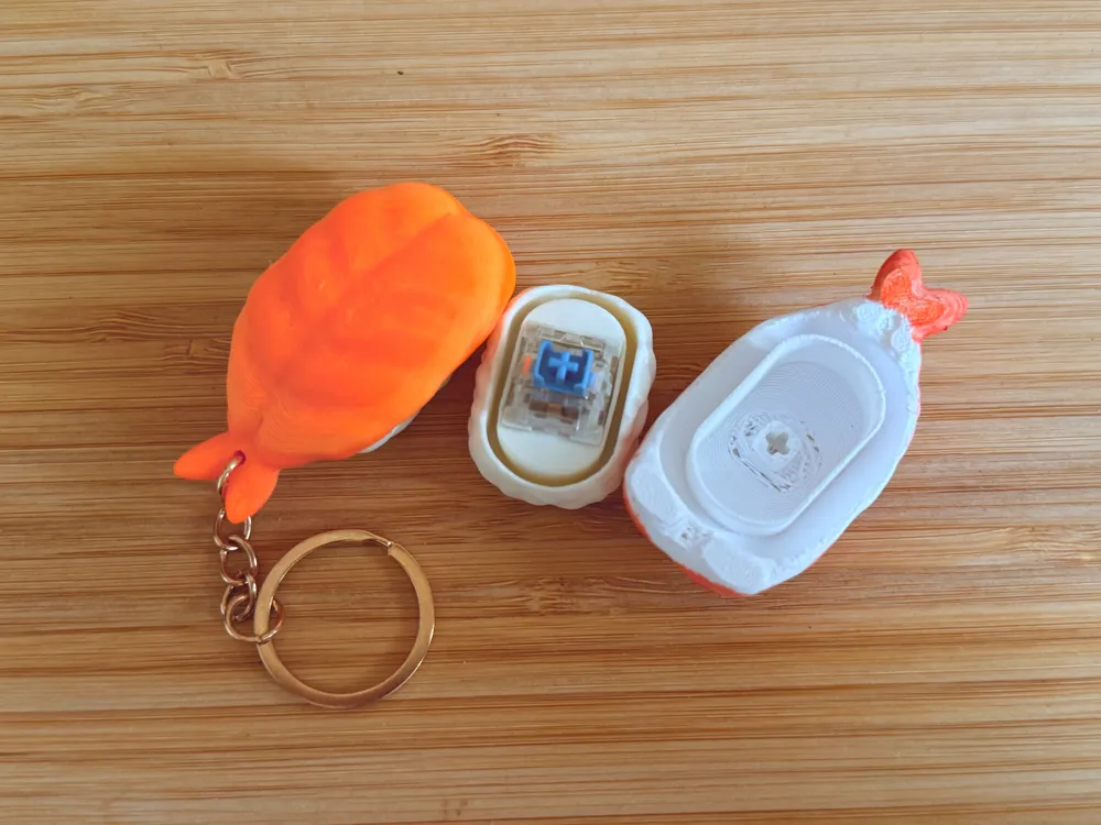 Clicky Sushi – Shrimp Nigiri Fidget Toy - Free 3D Print Model - MakerWorld