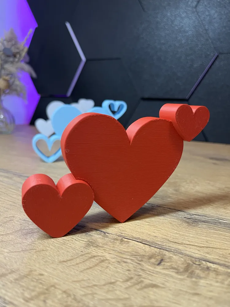 Decorative Hearts in a Set of Three by LetHimPrint MakerWorld: Download ...