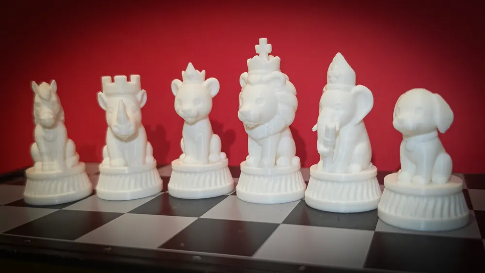 Cute Animals Chess & Checkers Storage Box - Free 3D Print Model ...
