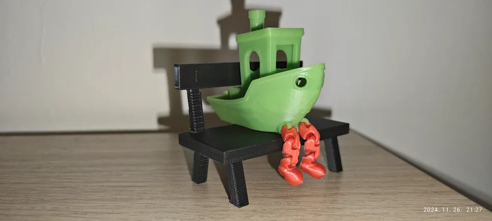 Benchy on a bench by Bloo - MakerWorld
