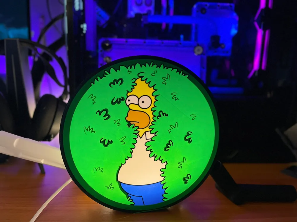 Homer bush light box by wasuber - MakerWorld