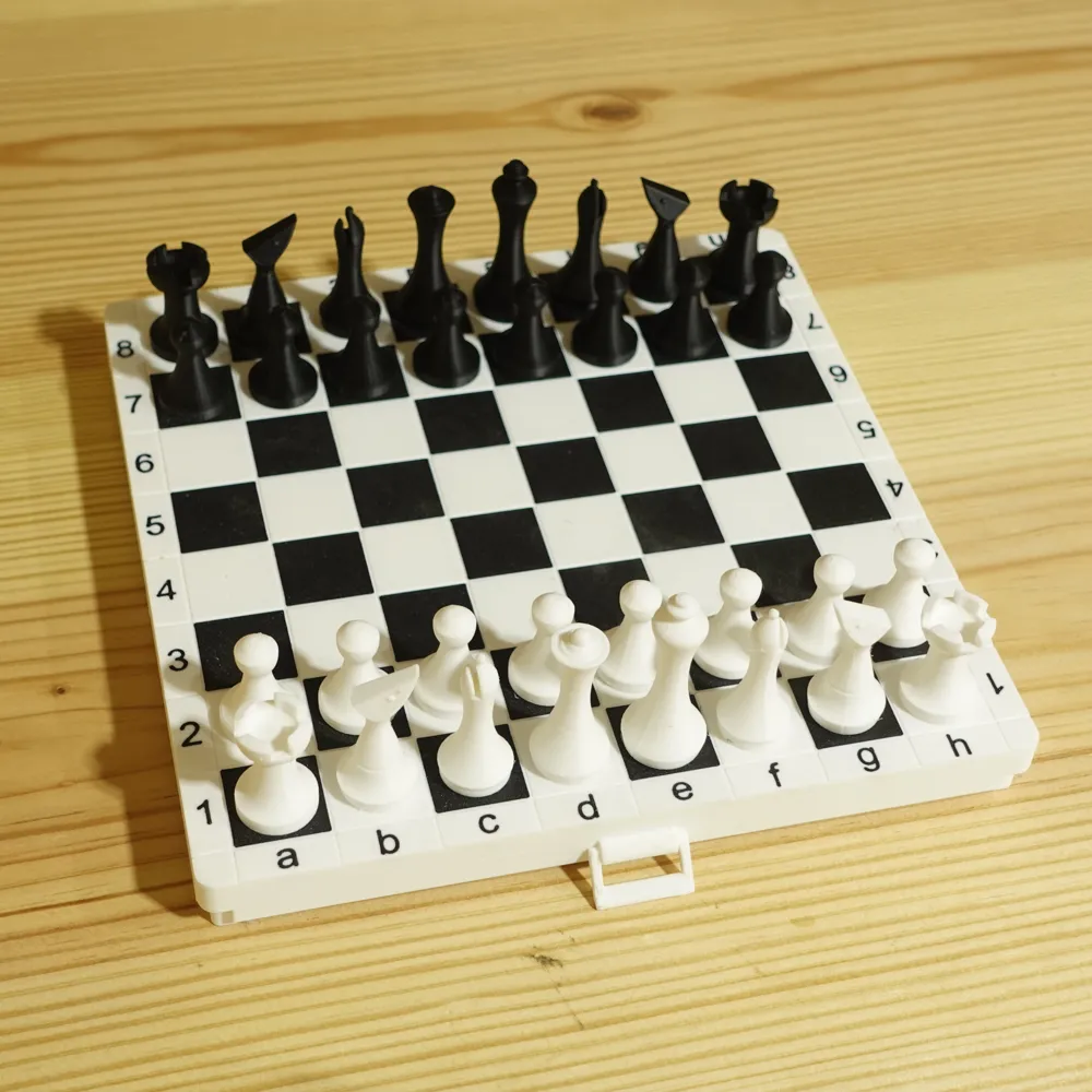 Folding Chess Board With Pieces - Free 3D Print Model - MakerWorld