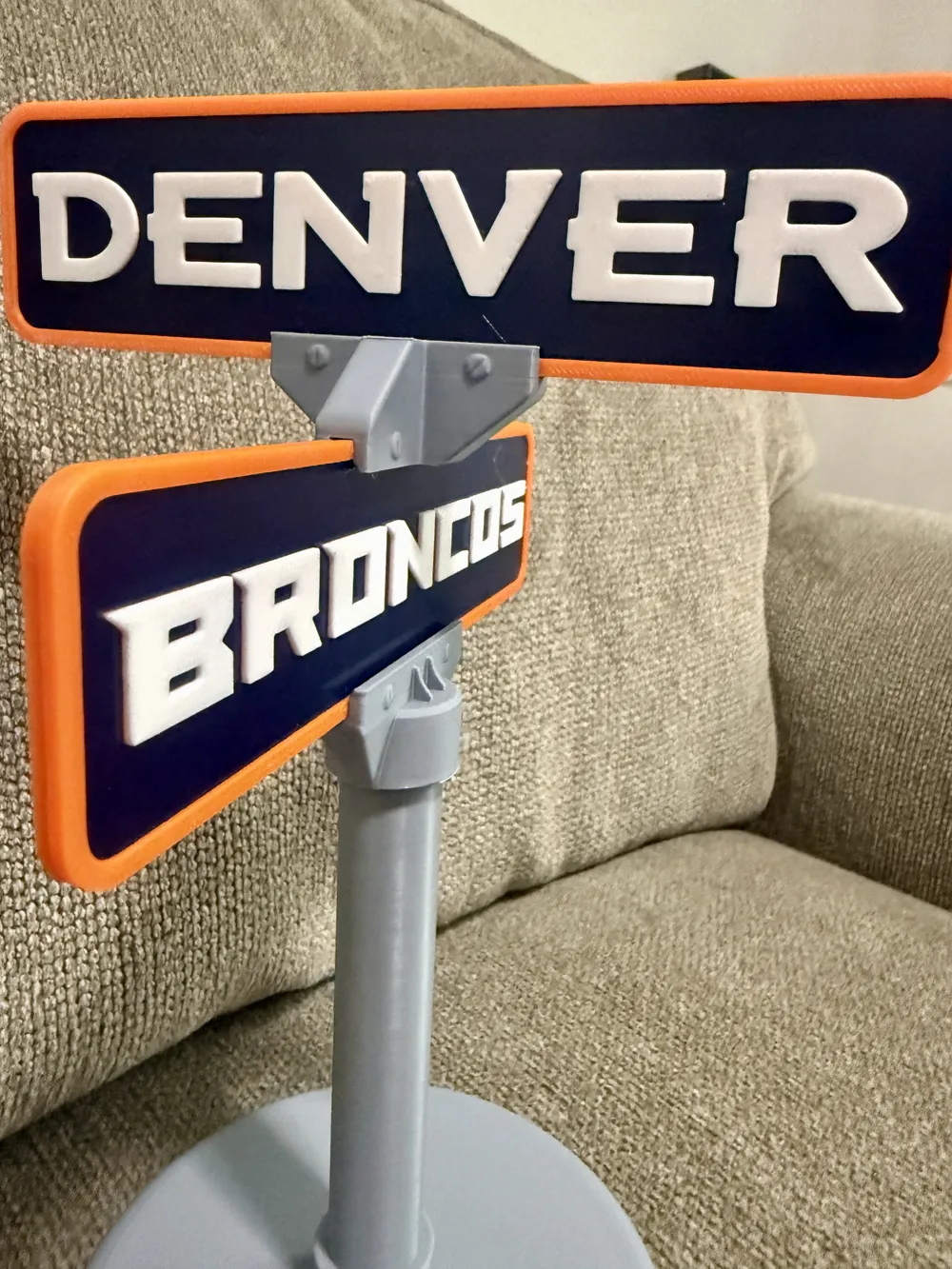 Denver Broncos street sign - Free 3D Print Model - MakerWorld