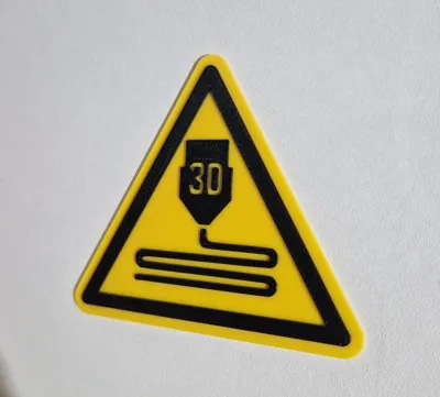 Warning 3D Printer Sign - Lab Style (No AMS) by JulesPrint3D - MakerWorld