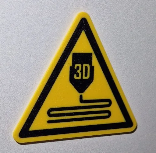 Warning 3D Printer Sign - Lab Style (No AMS) by JulesPrint3D - MakerWorld