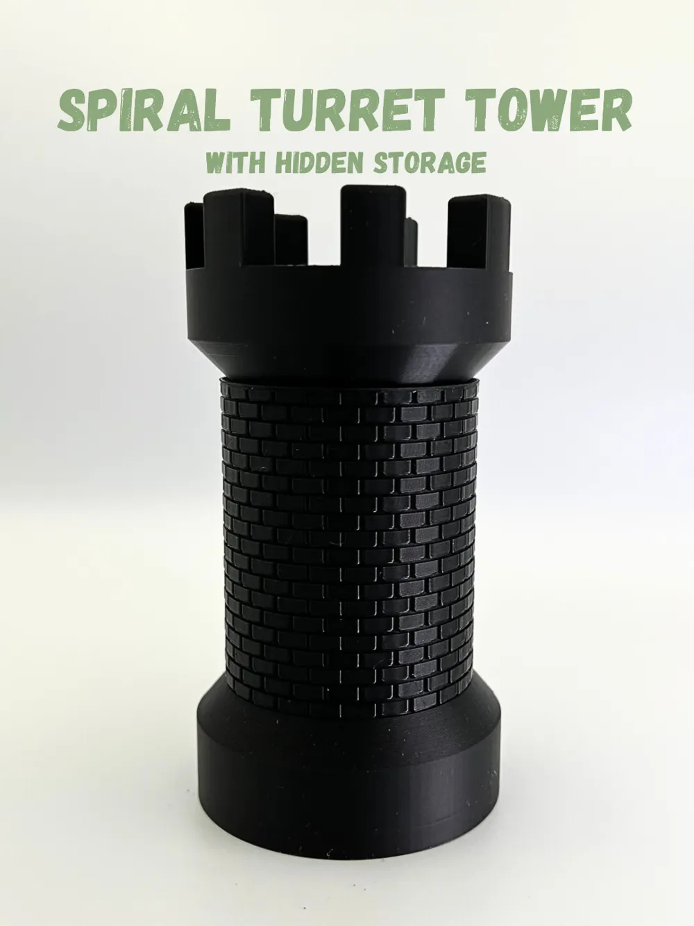 Spiral Turret Tower with hidden storage by JurassicDesignLabs - MakerWorld