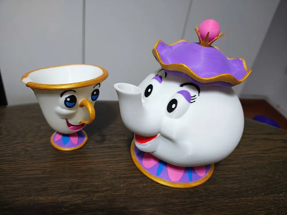 Mrs Potts and Chip - Free 3D Print Model - MakerWorld