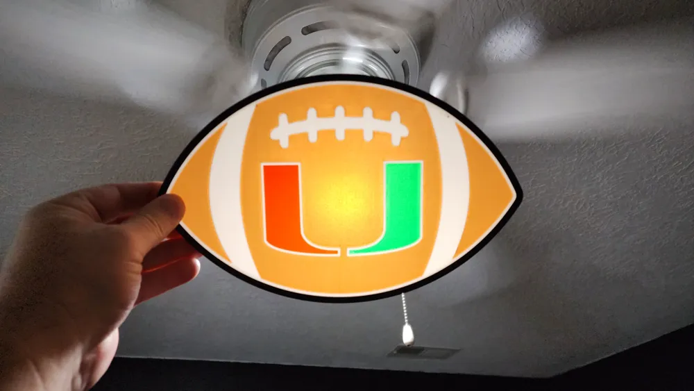 Miami Hurricanes Football LED Light Box by MayHem - MakerWorld