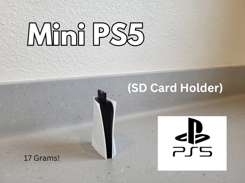 Mini PS5 SD Card Holder Remixed by BD Printing - MakerWorld
