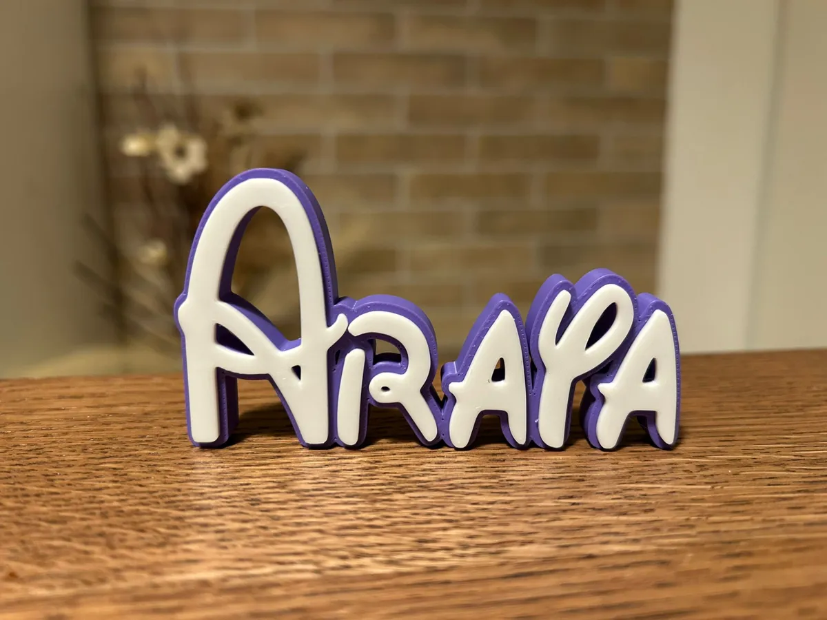 Araya Name Disney Sign - Free 3D Print Model - MakerWorld