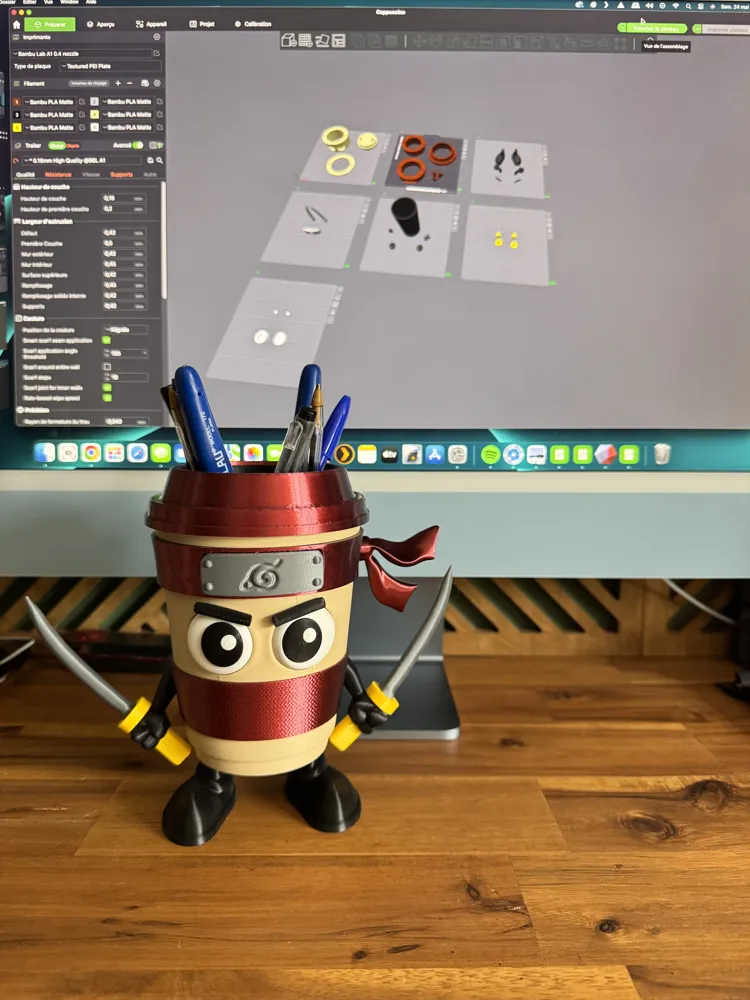 brainrot Cappuccino Assassin / NO AMS - Free 3D Print Model - MakerWorld