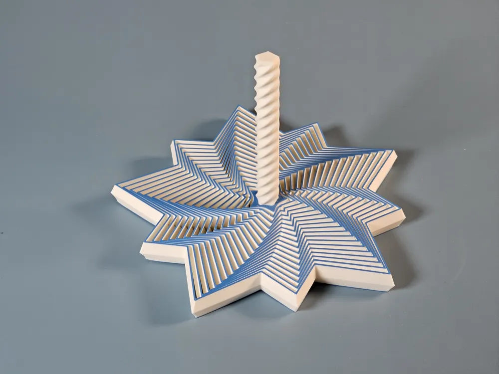 Star shaped Fidget (with handle) - Free 3D Print Model - MakerWorld