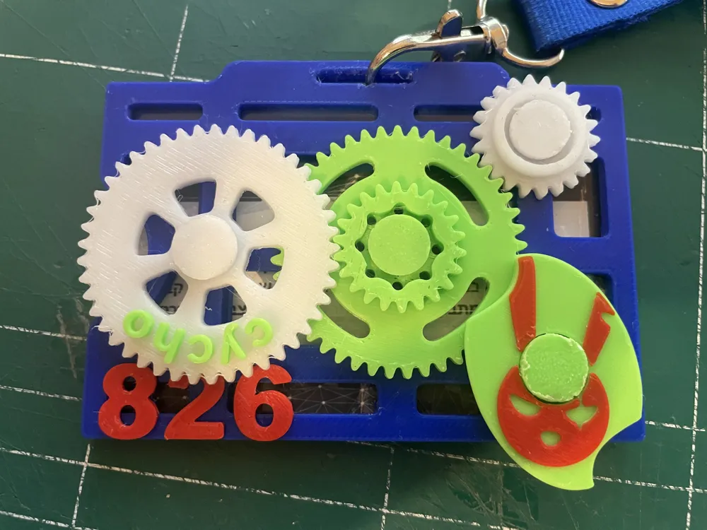 Fidget badge holder Remixed by danielayoshMakerWorld: Download Free 3D ...