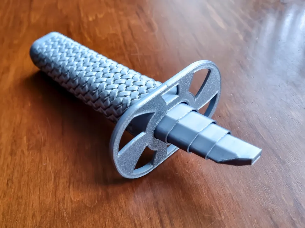 Silver Knitted Katana (no support, print in place) - Free 3D Print ...