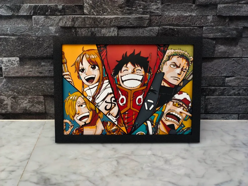 Frame for Hueforge One Piece Familly by StefBull85 - MakerWorld