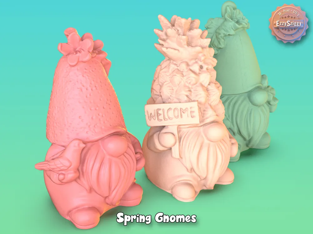 Spring Gnomes by EzzySziggy MakerWorld: Download Free 3D Models