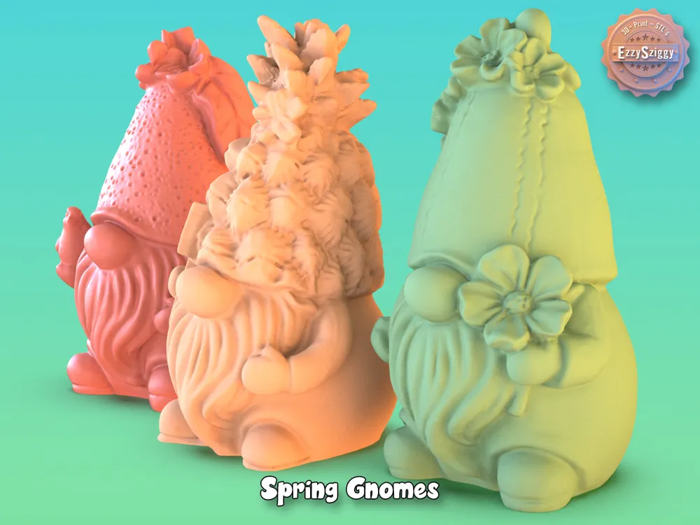 Spring Gnomes by EzzySziggy MakerWorld: Download Free 3D Models