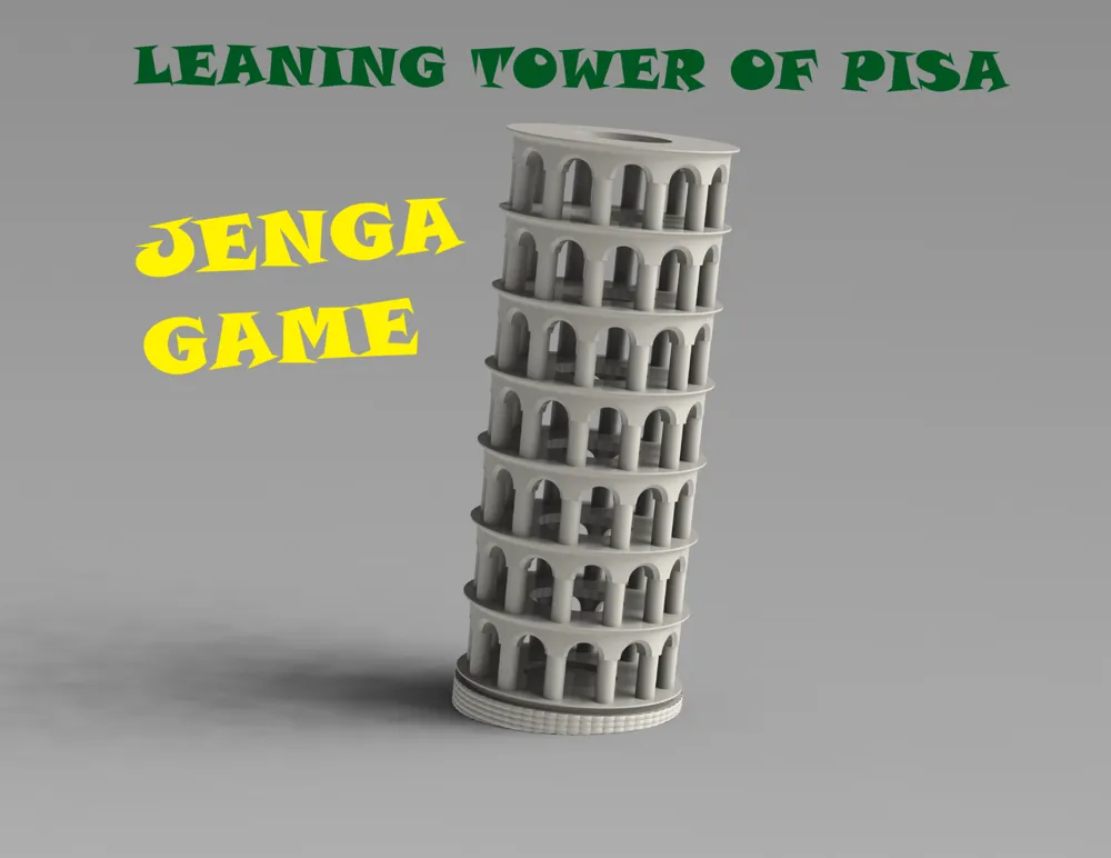 Leaning Tower of Pisa JENGA GAME by VictorS - MakerWorld