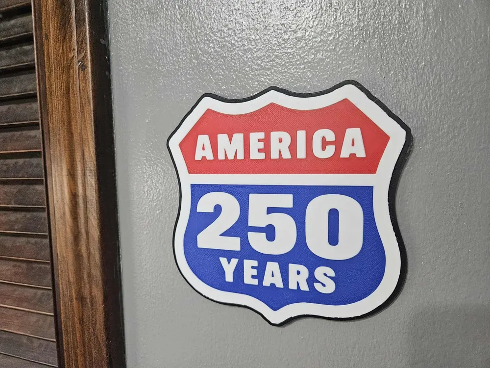 USA 250 Year Anniversary - American Sign - Free 3D Print Model - MakerWorld
