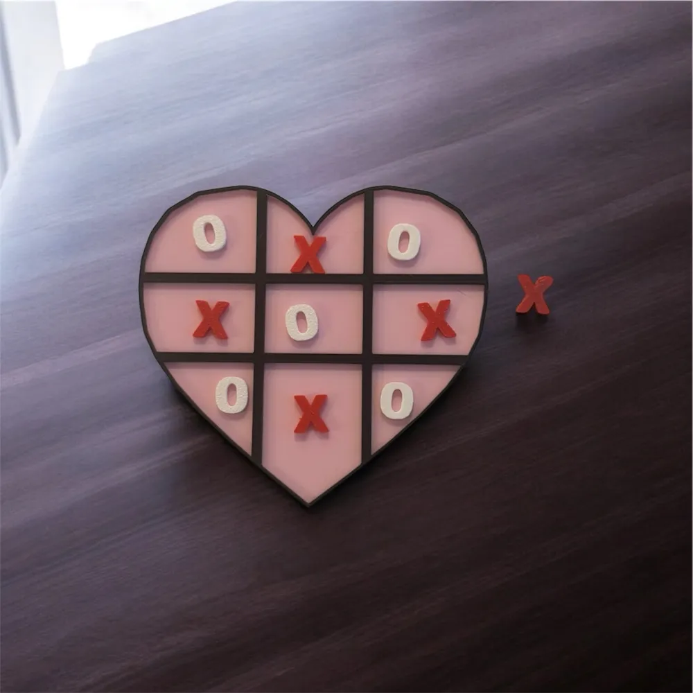 Valentine Tic Tac Toe game - Free 3D Print Model - MakerWorld