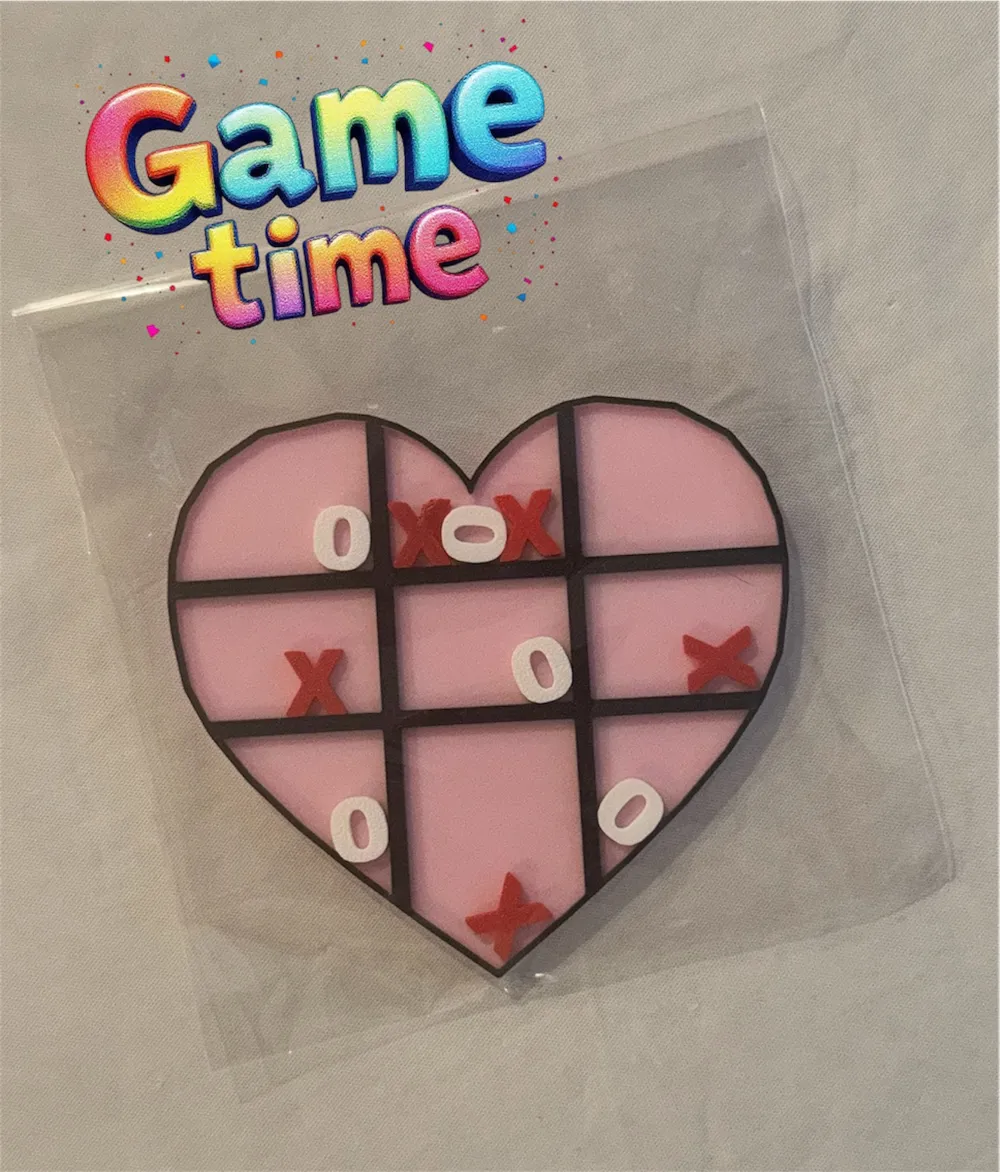Valentine Tic Tac Toe game - Free 3D Print Model - MakerWorld