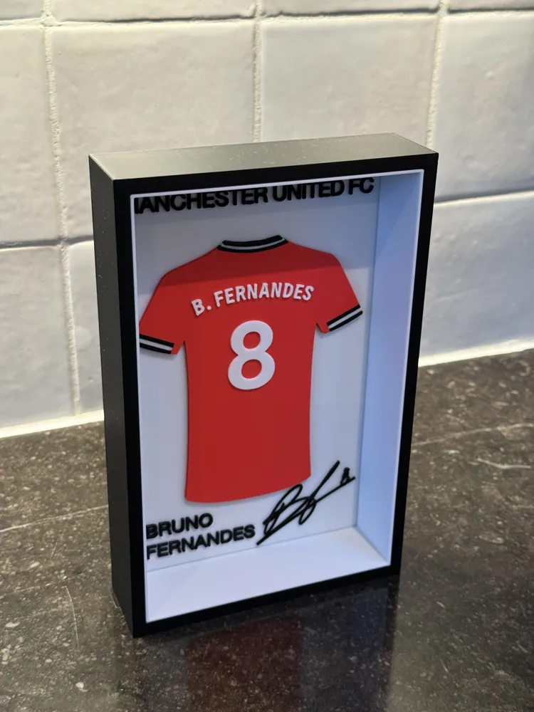 Bruno Fernandez - Manchester United - Jersey Frame - Free 3D Print ...