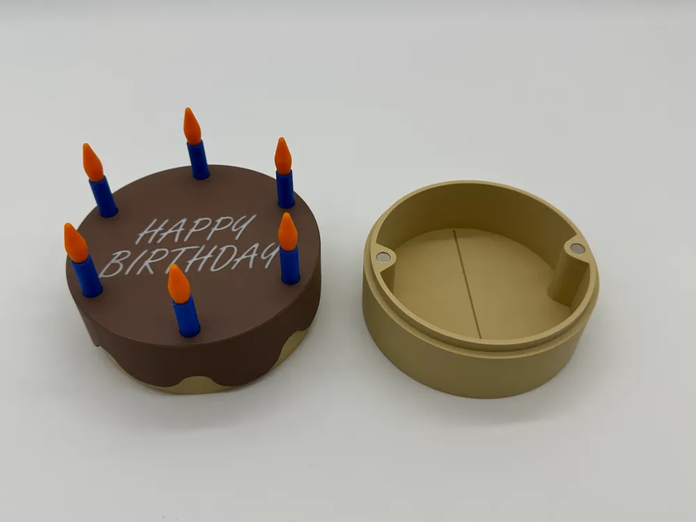Birthday Cake Gift Box - Free 3D Print Model - MakerWorld