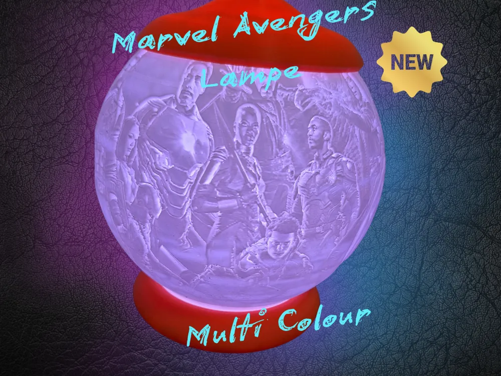 Marvel Avengers Lampe |Lithophane|LampeKit001 by 3D Wusel Welt ...