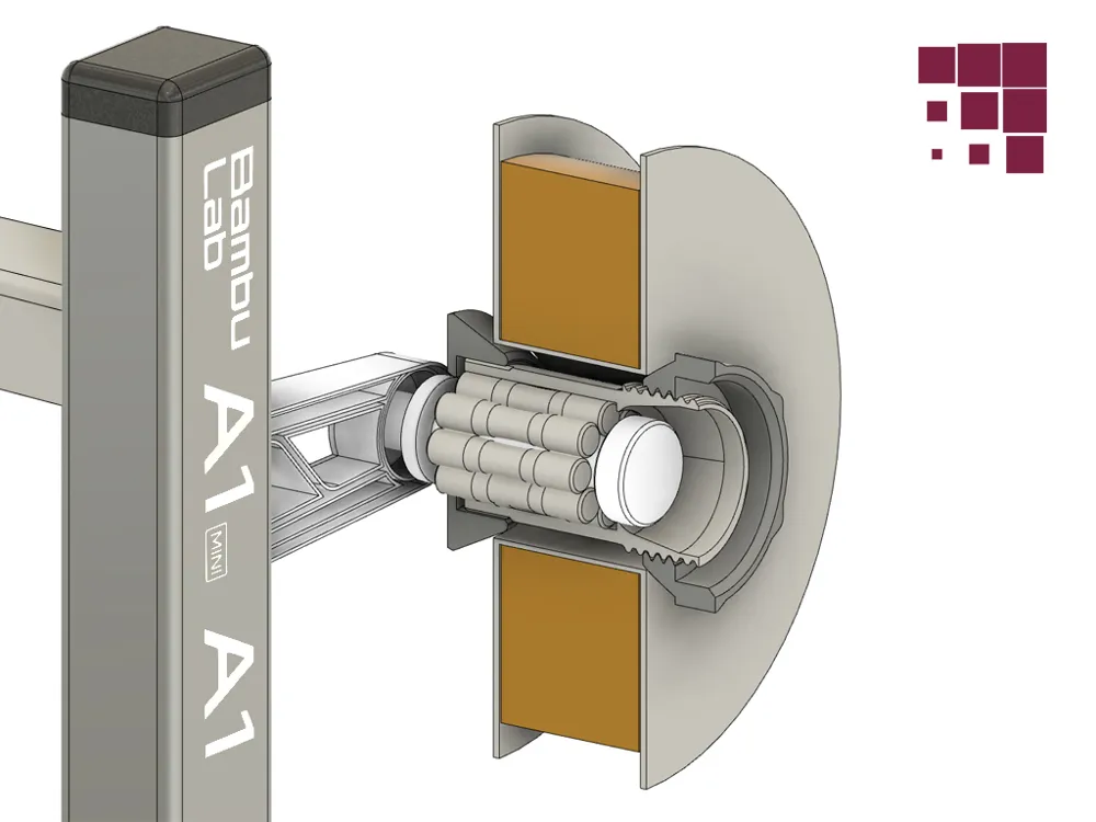 Lowest Friction Spool Holder for A1 and A1 Mini by GENERA 3D MODEL ART ...