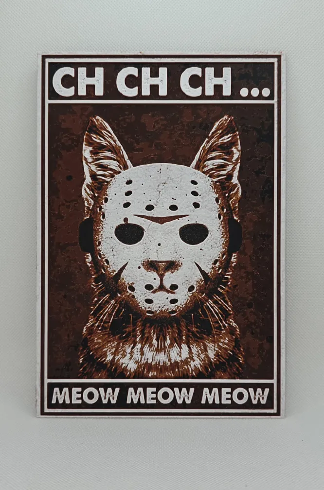 Halloween Jason Kitty (Meow Meow) Hueforge by PLAYERFORGE - MakerWorld