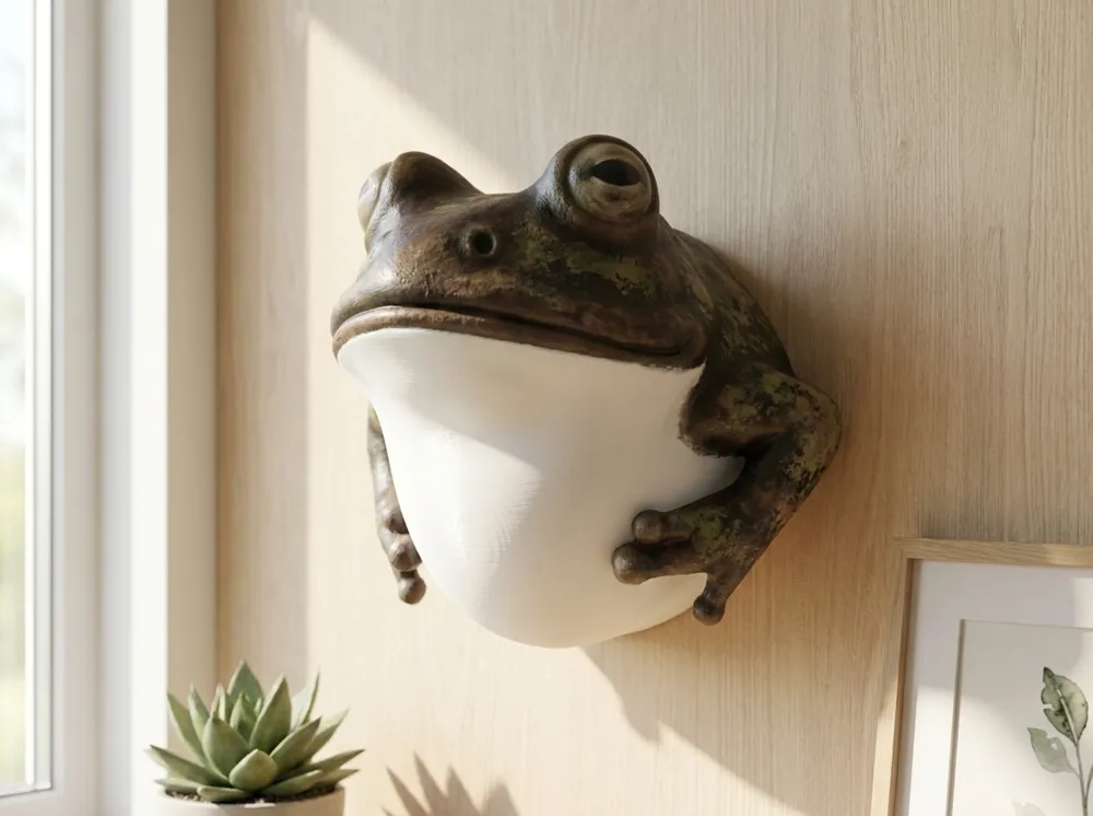 Wall-Mounted Frog Lamp | Multi-Color Nightlight - Free 3D Print Model ...