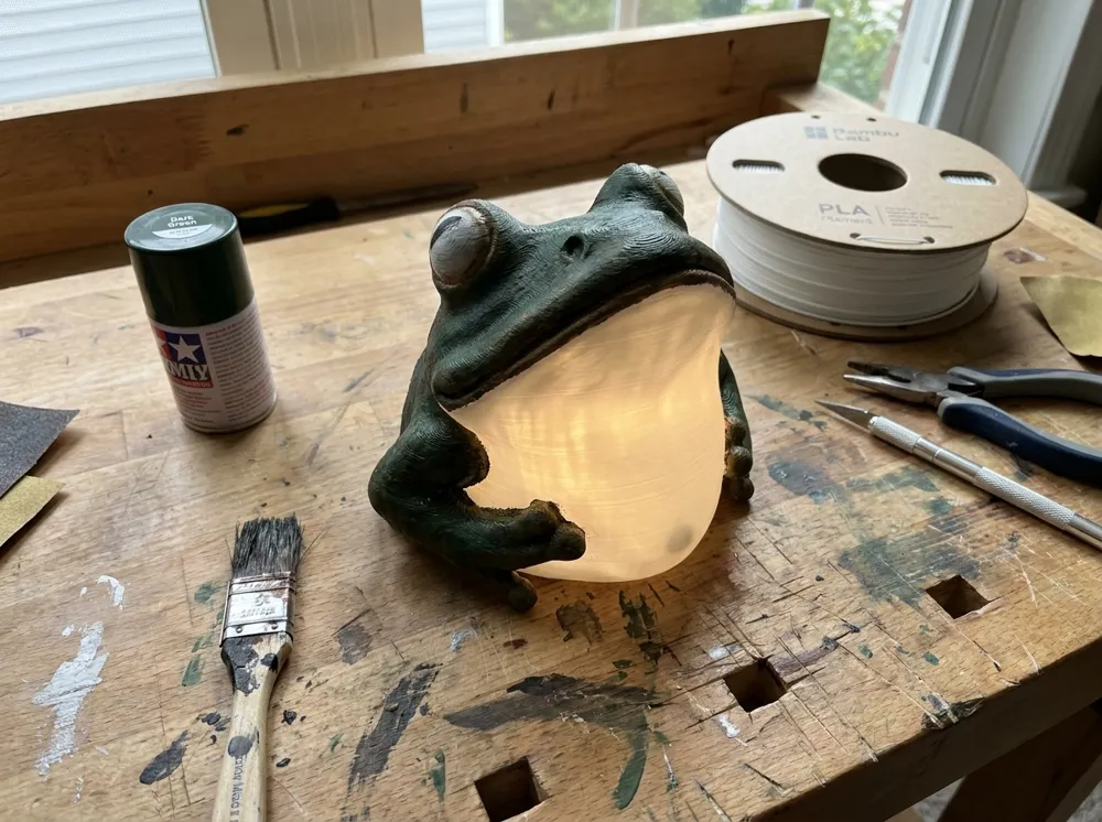 Wall-Mounted Frog Lamp | Multi-Color Nightlight - Free 3D Print Model ...